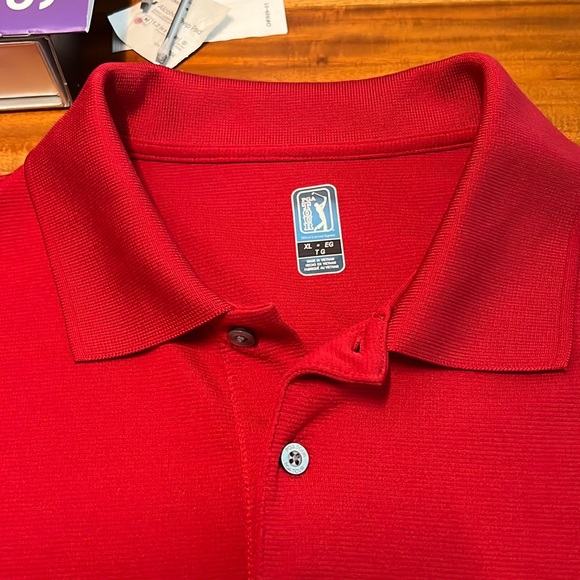 PGA Tour | Shirts | Pga Tour Ls Red Golf Polo Shirt Sz Xl | Poshmark